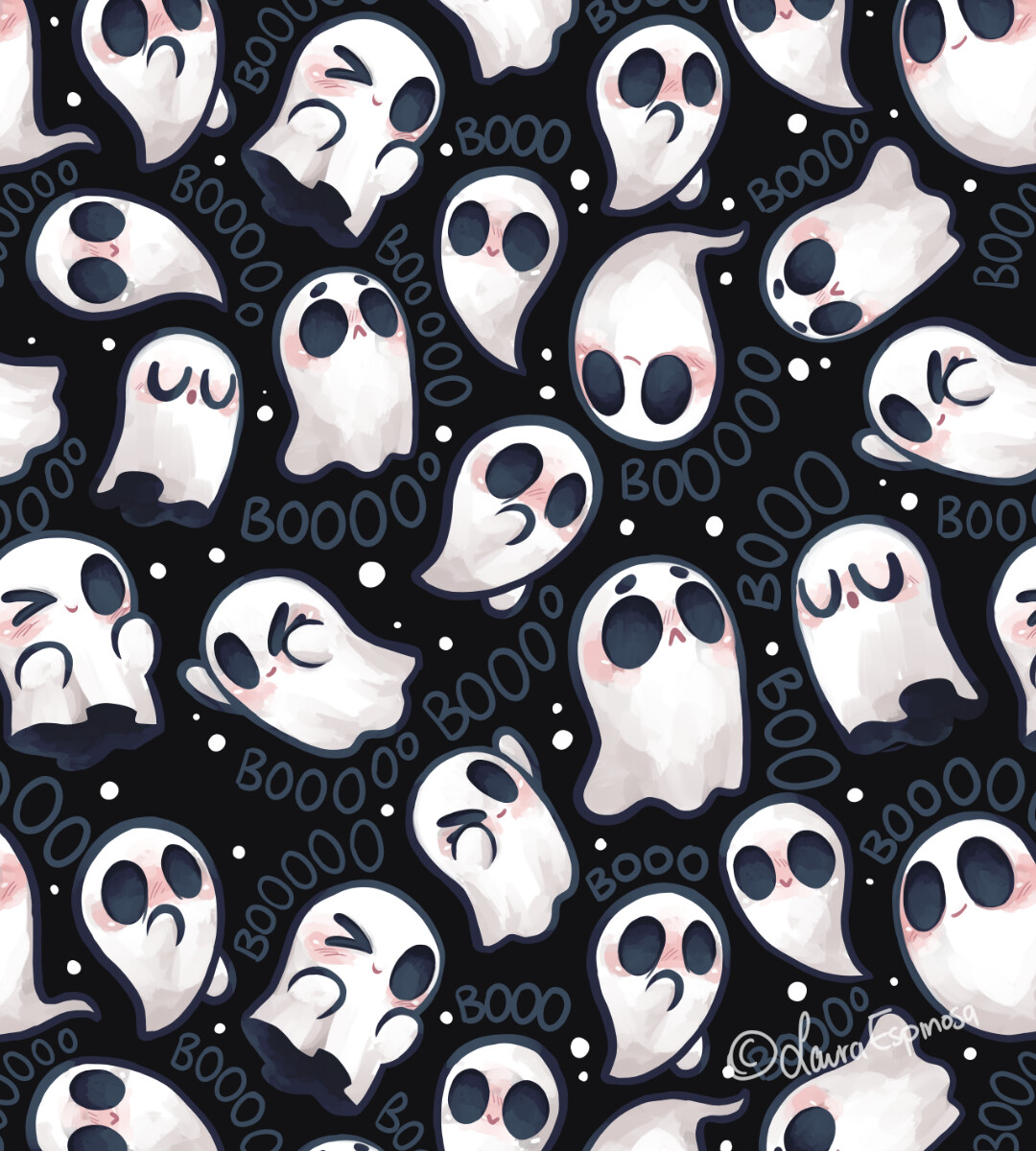 ArtStation - Ghosts Seamless Pattern