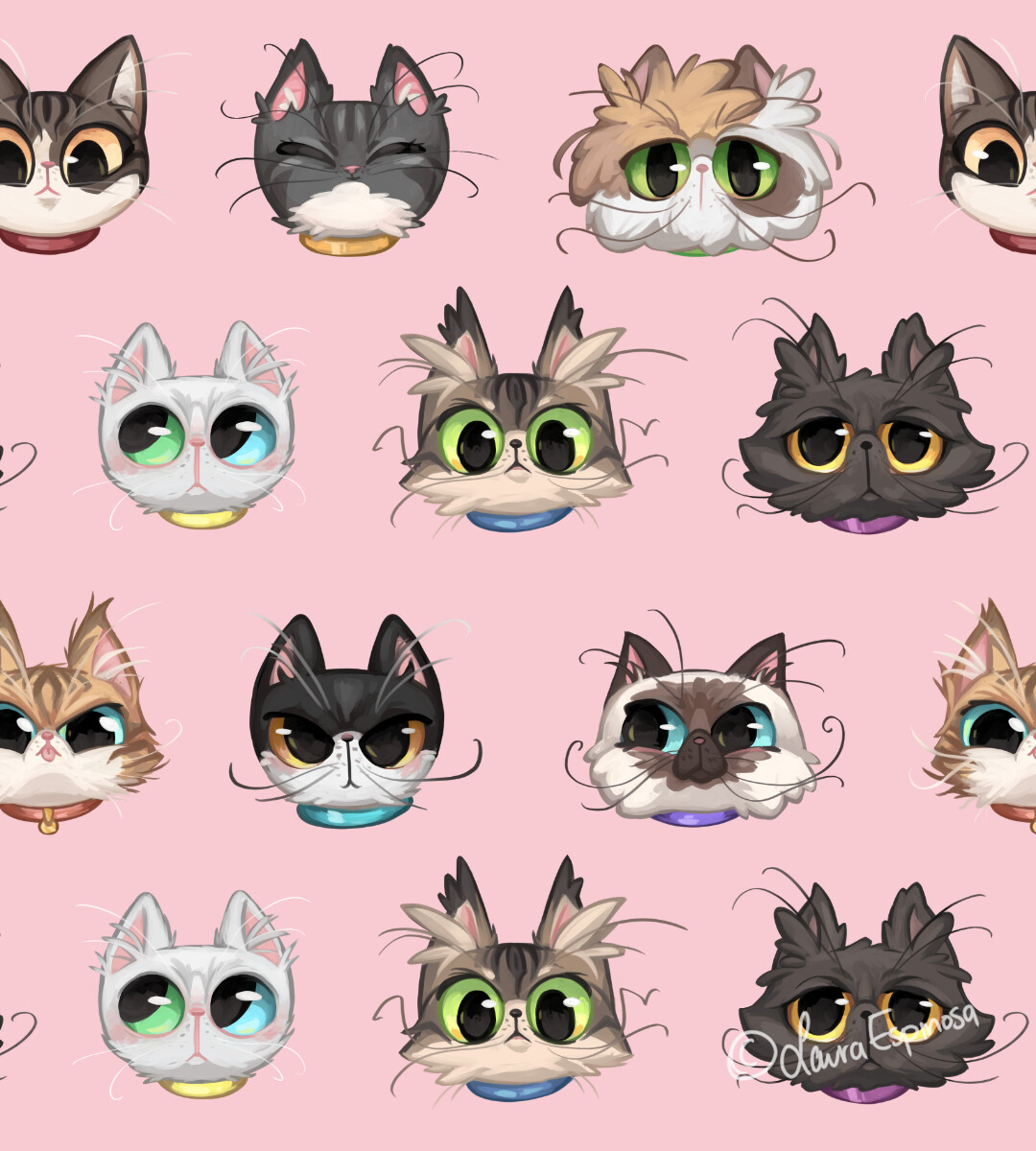 ArtStation - Cat Seamless Pattern