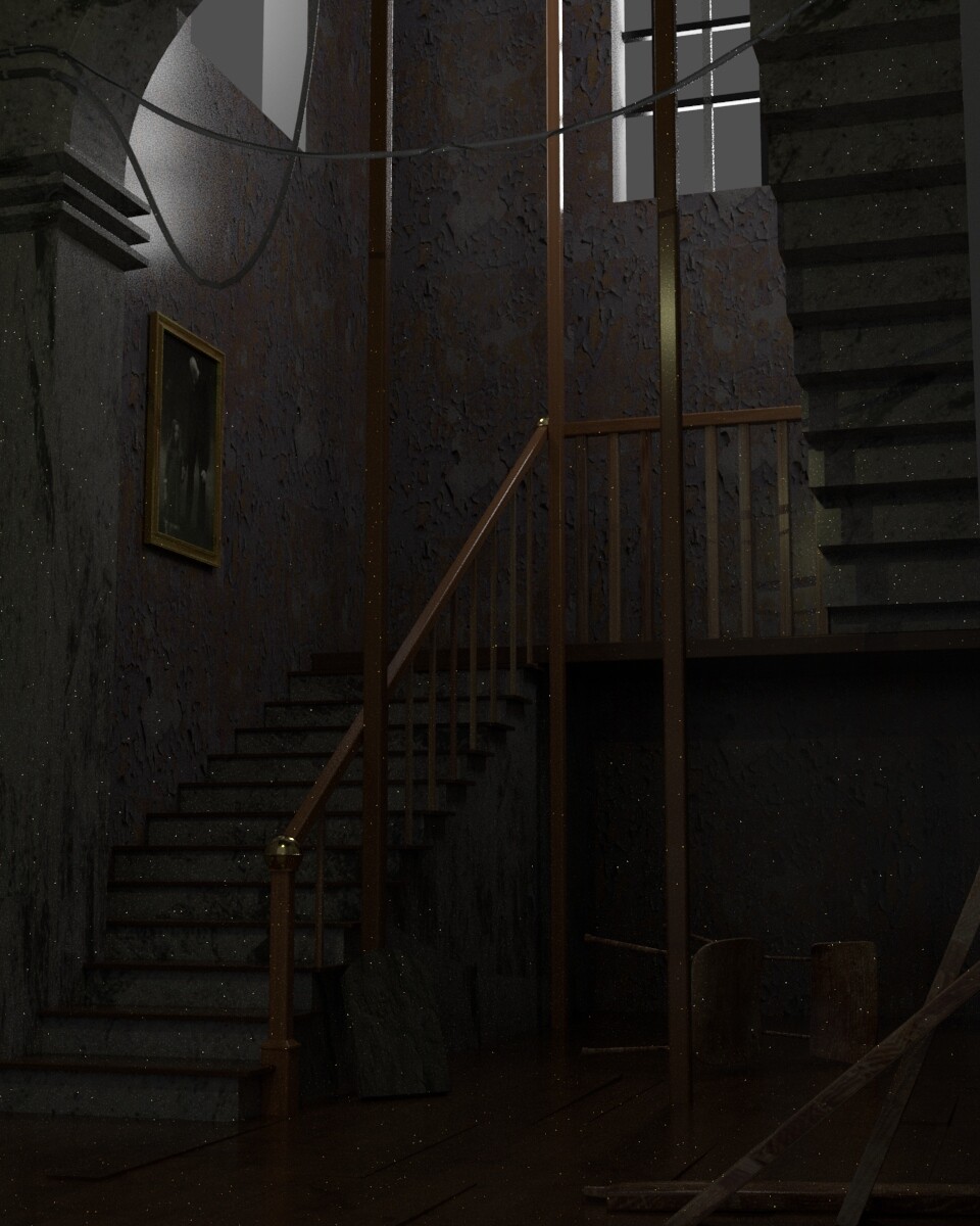 ArtStation - Haunted Hallway Texturing