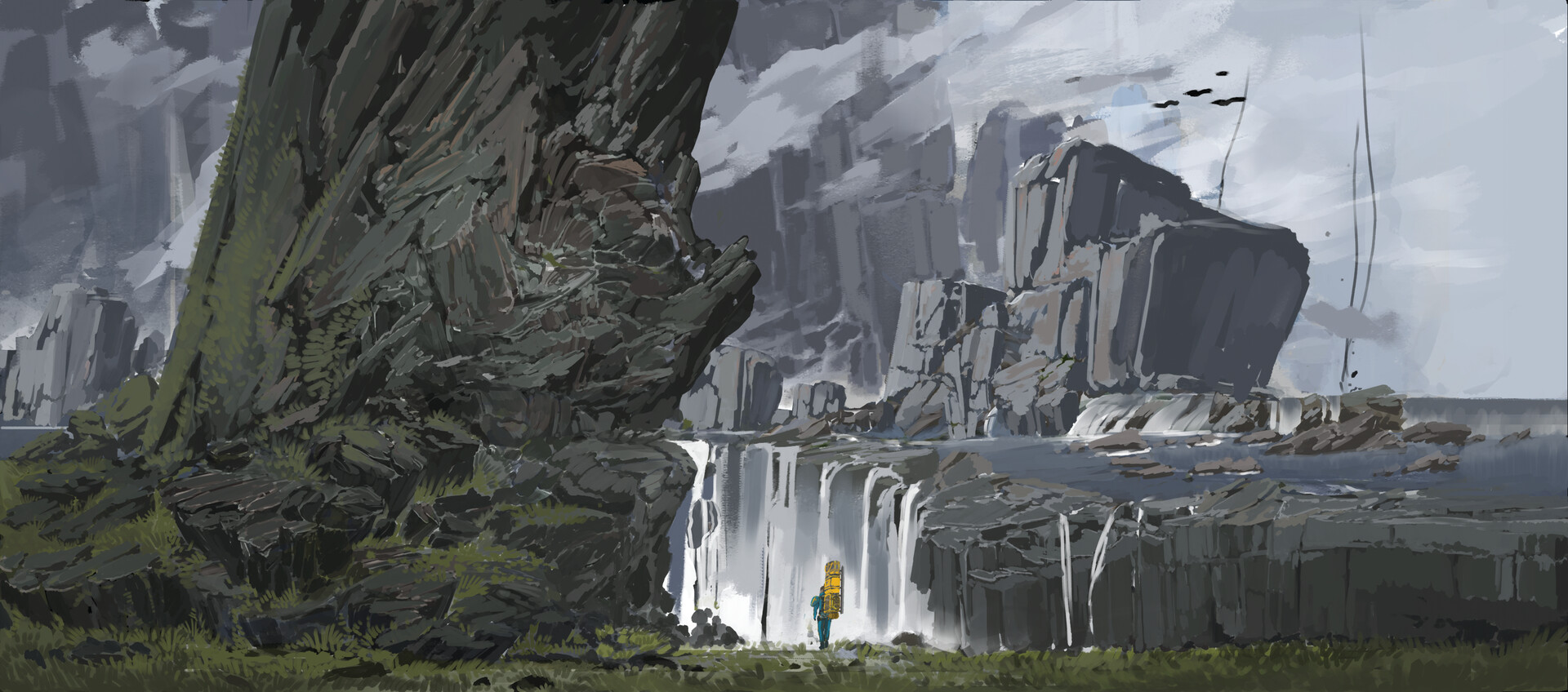 ArtStation - Death Stranding Waterfall