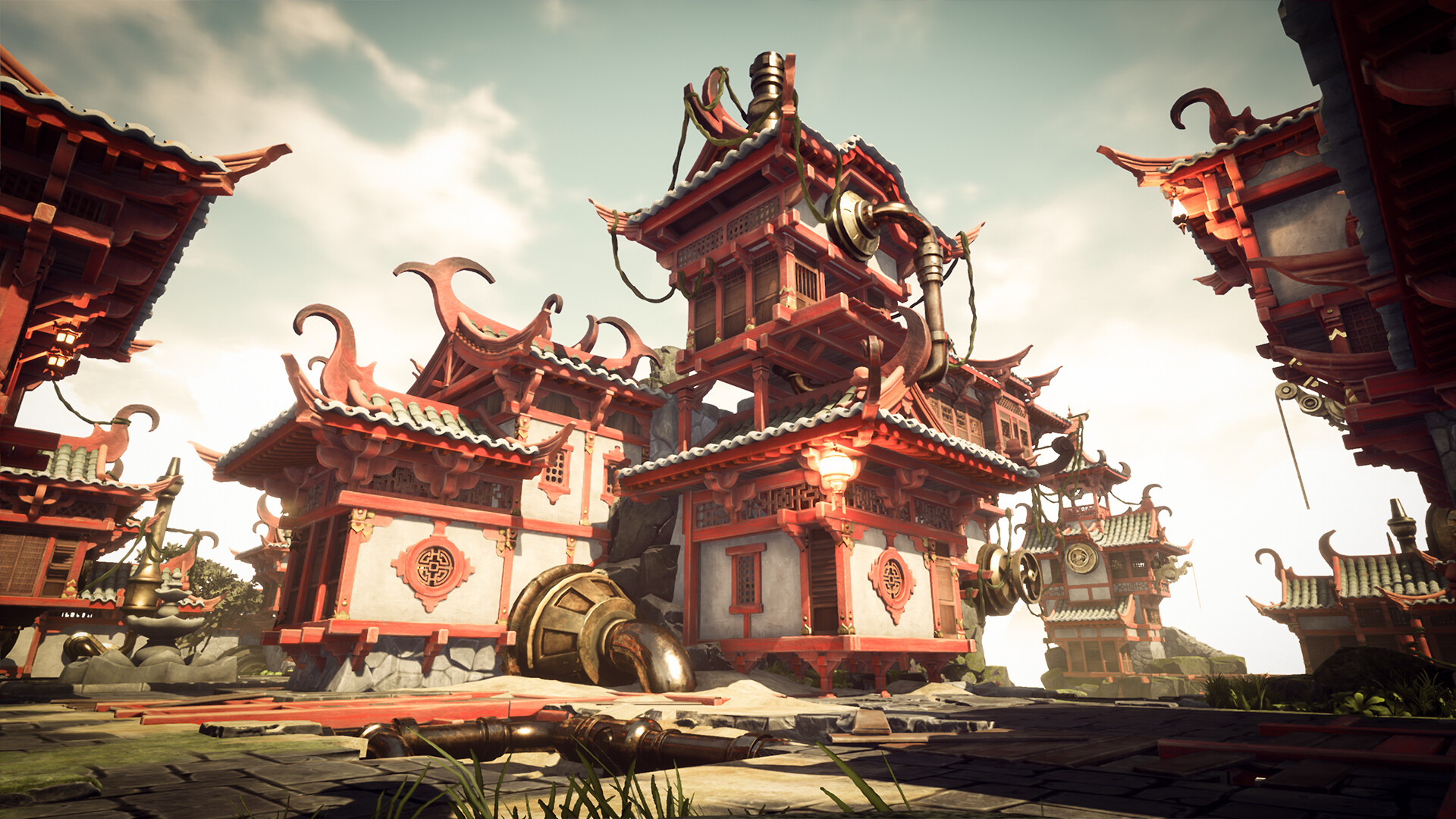 ArtStation - Steampunk Town (with tutorial)