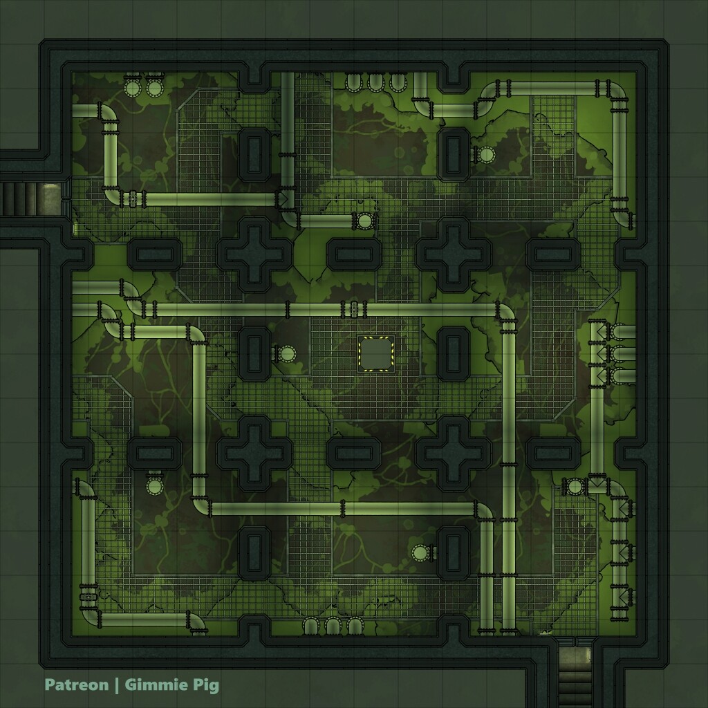 ArtStation - Sci-fi Battlemap 07 - Sub Basement ArtStation - Sci-fi Battlemap 07 - Sub Basement