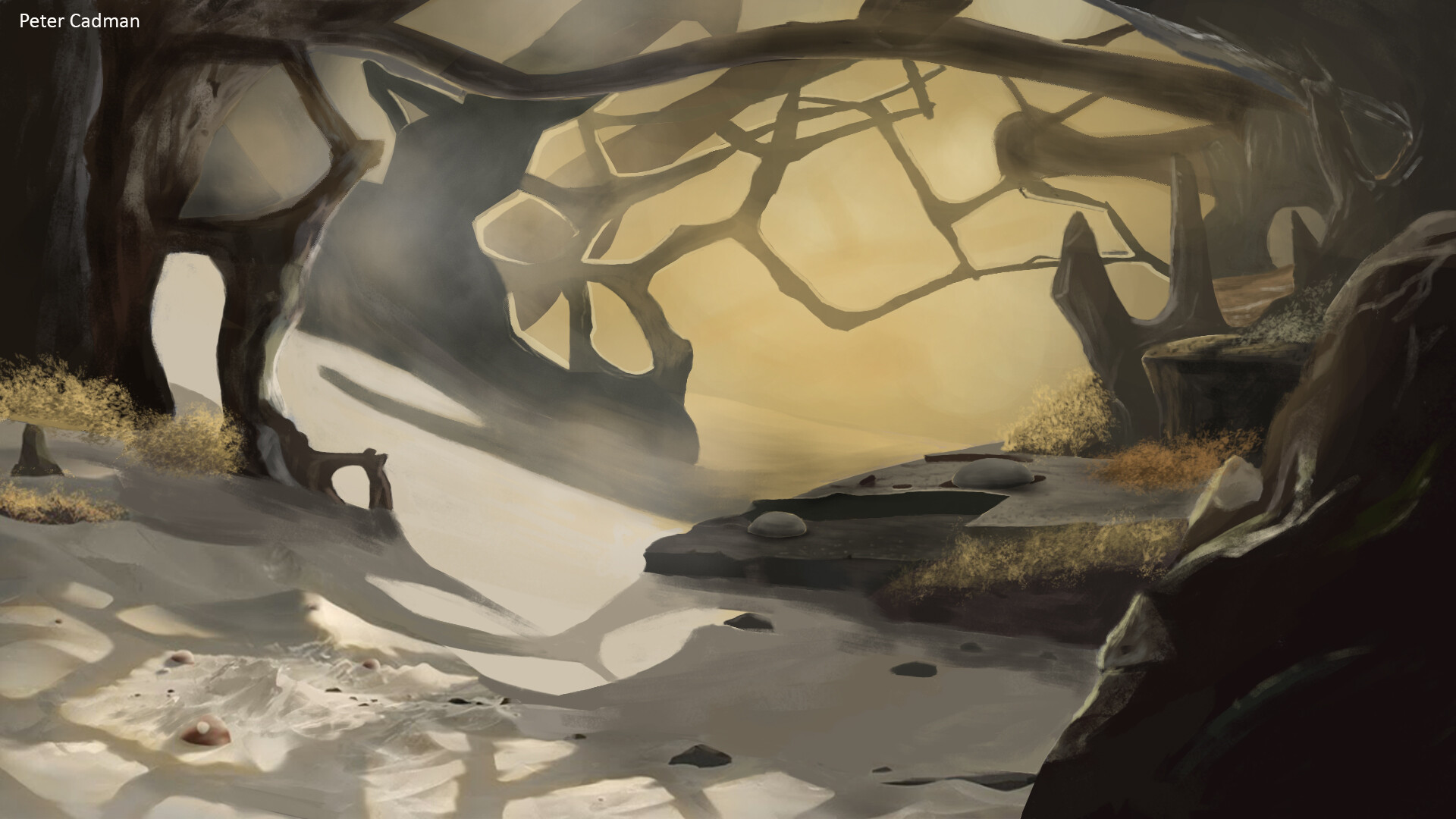 ArtStation - Concept environment art - alien environment landscape4