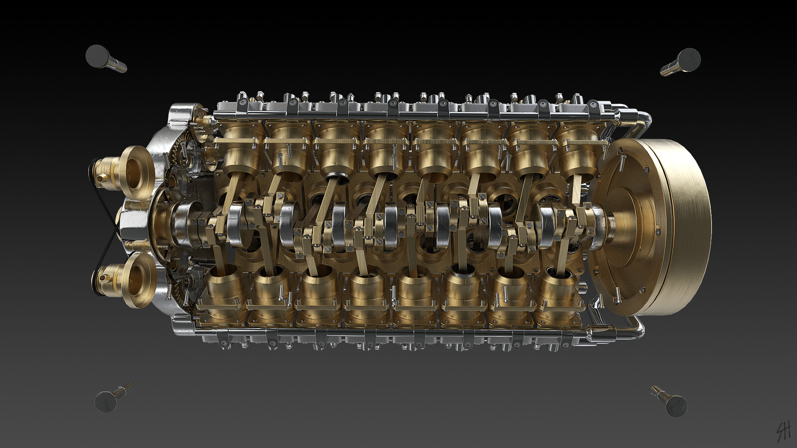 Stefan Hamann - 32 Cylinder Engine - W32 Motor Patelo