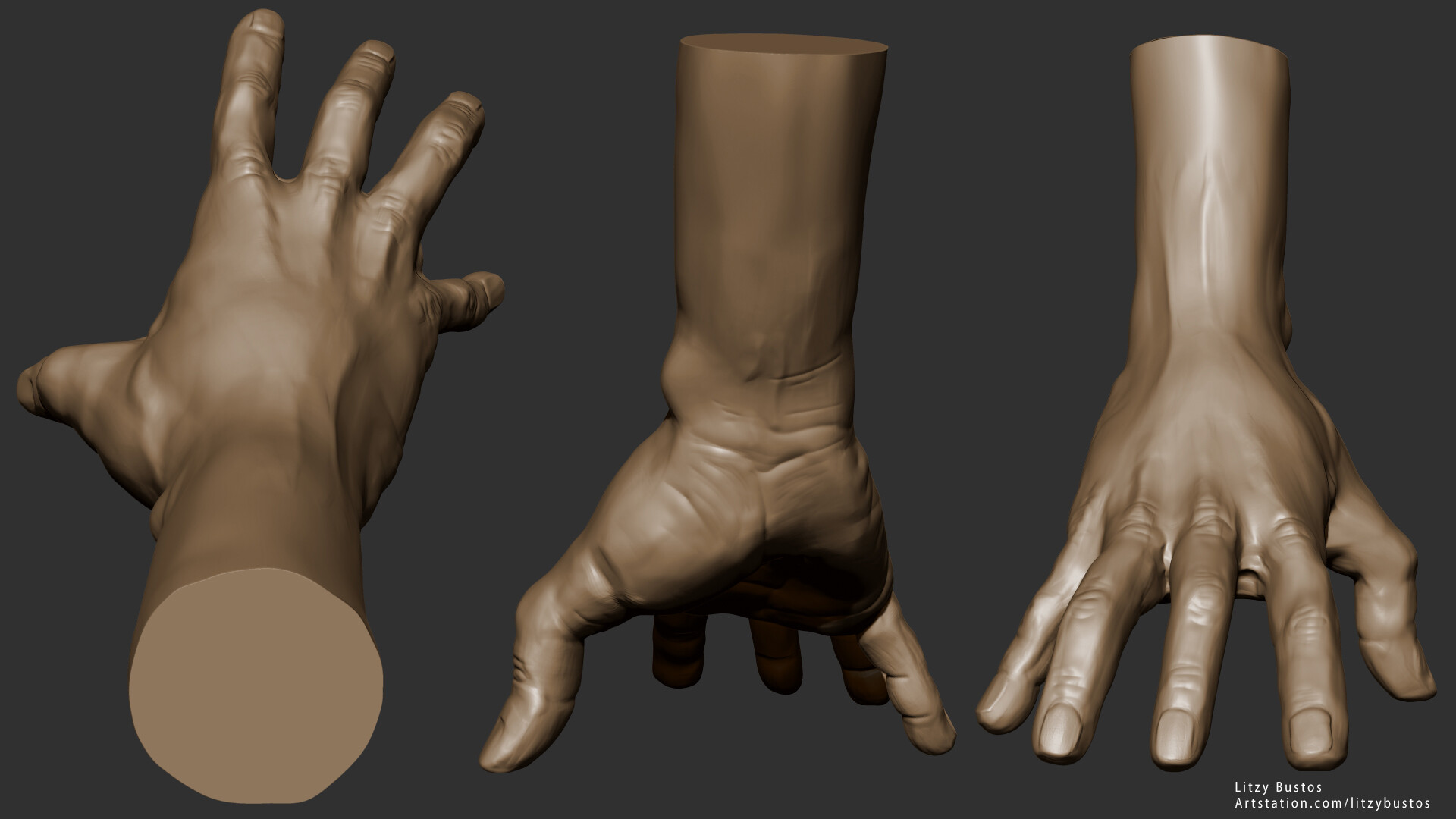 ArtStation - 3D Hand leaning on a platform
