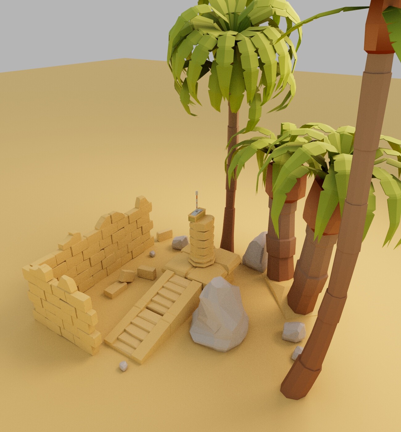 Philipp - 3D - LowPoly Desert Asset Set