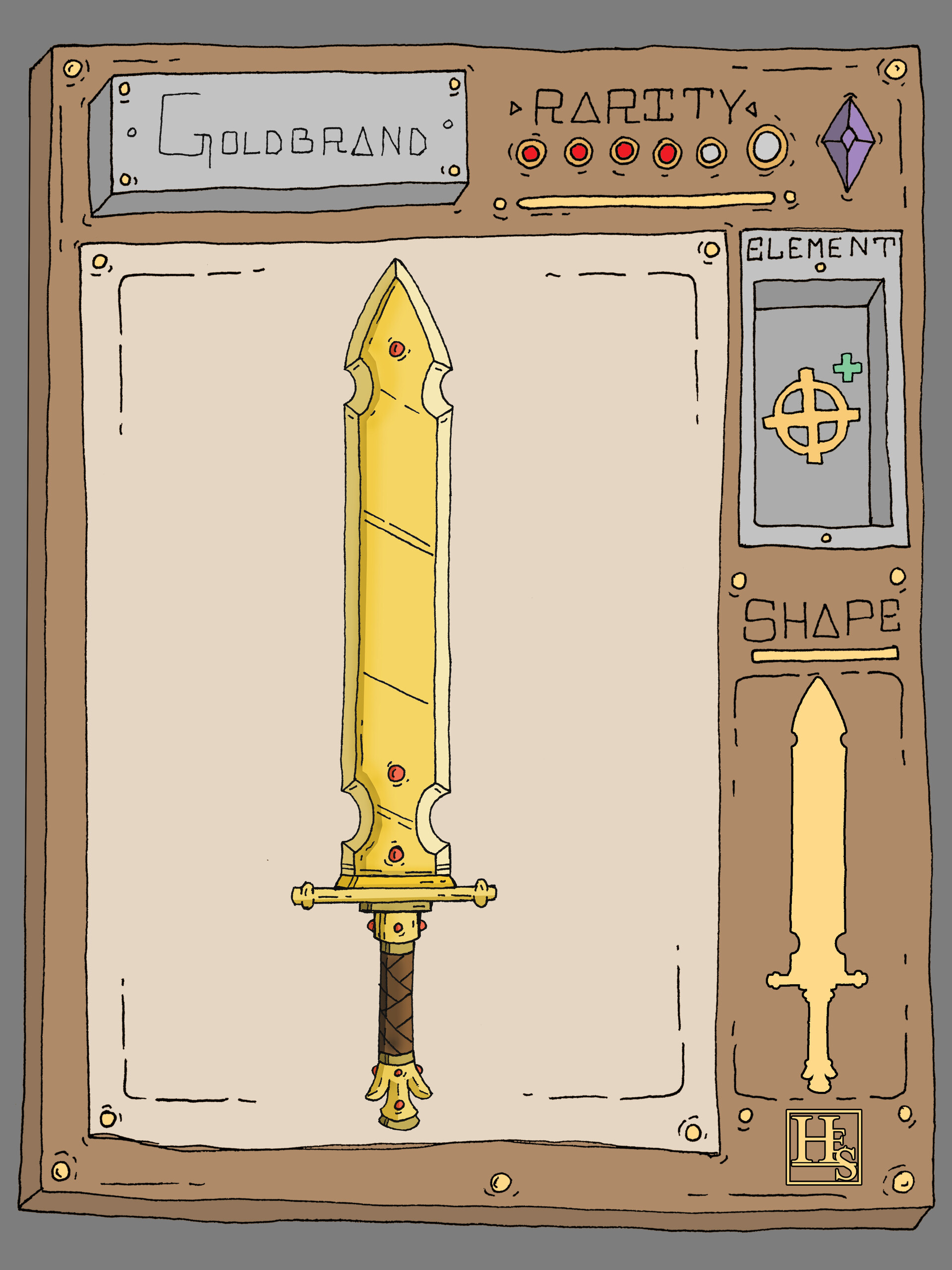 ArtStation - Goldbrand, Haunted Sword of the Golden King