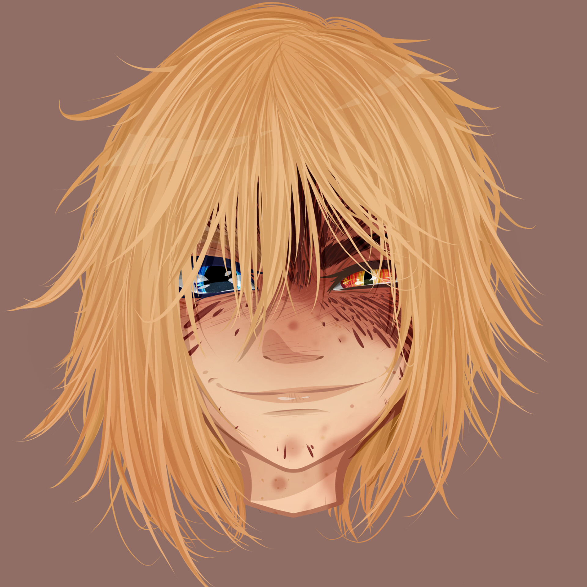 half demon anime guy