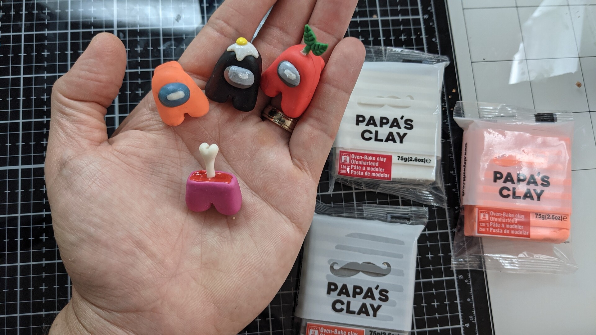 ArtStation - polymer clay among us