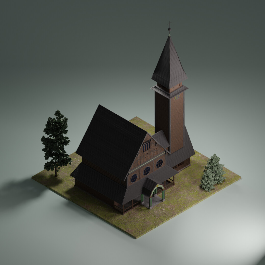 ArtStation - Dark - Isometric Church