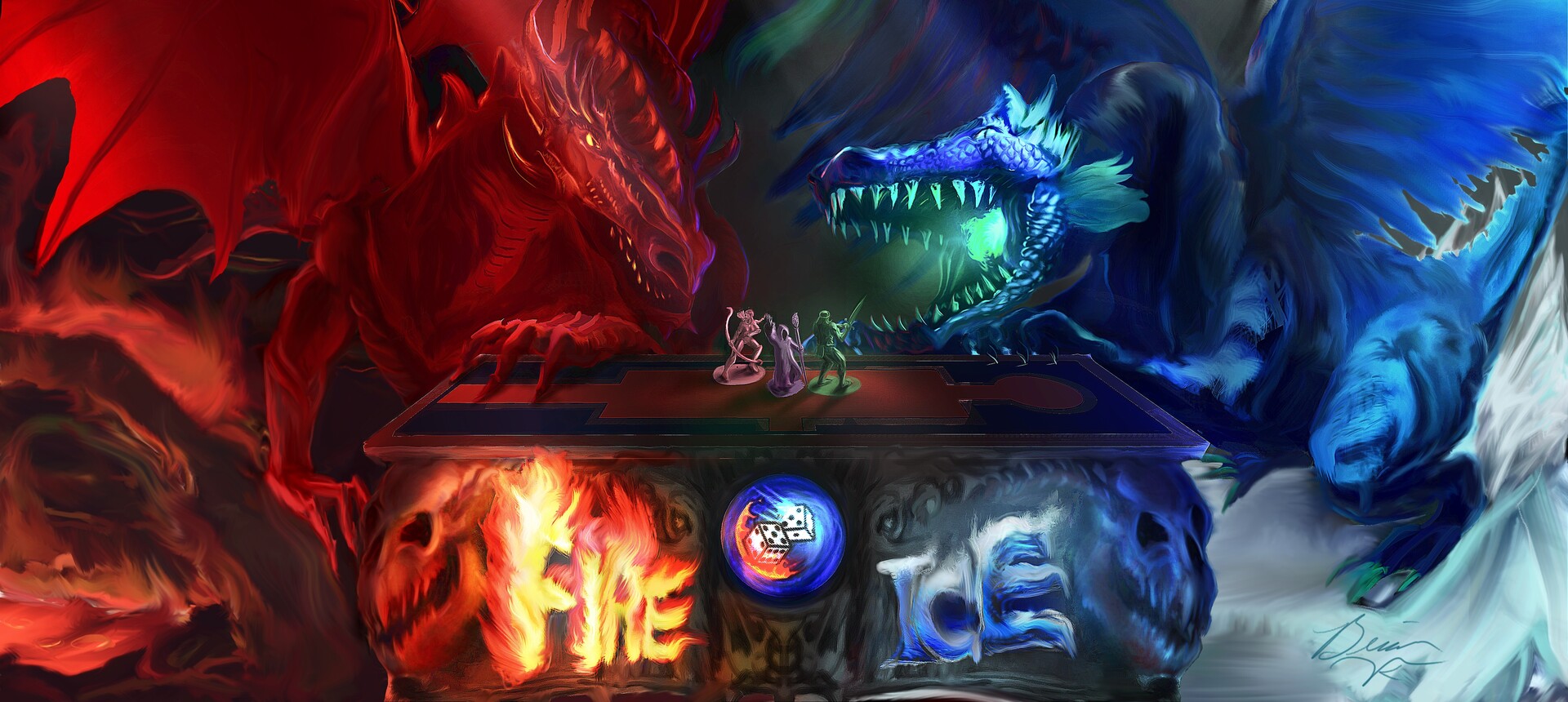 ArtStation - Dragons playing Humans & Hovels