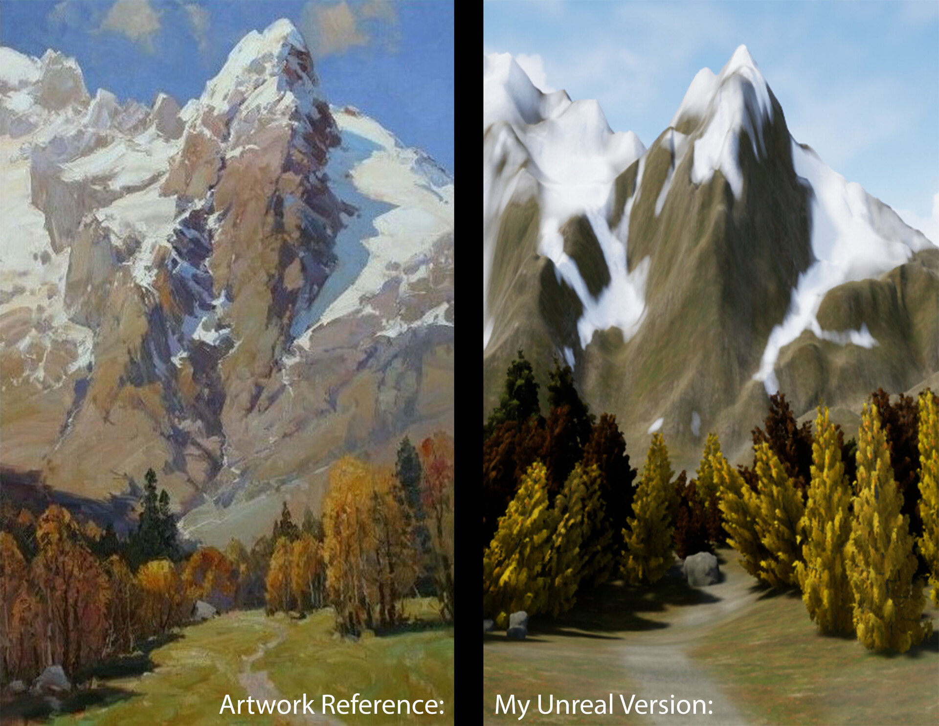 ArtStation - Unreal Engine: Landscape Painting Shot