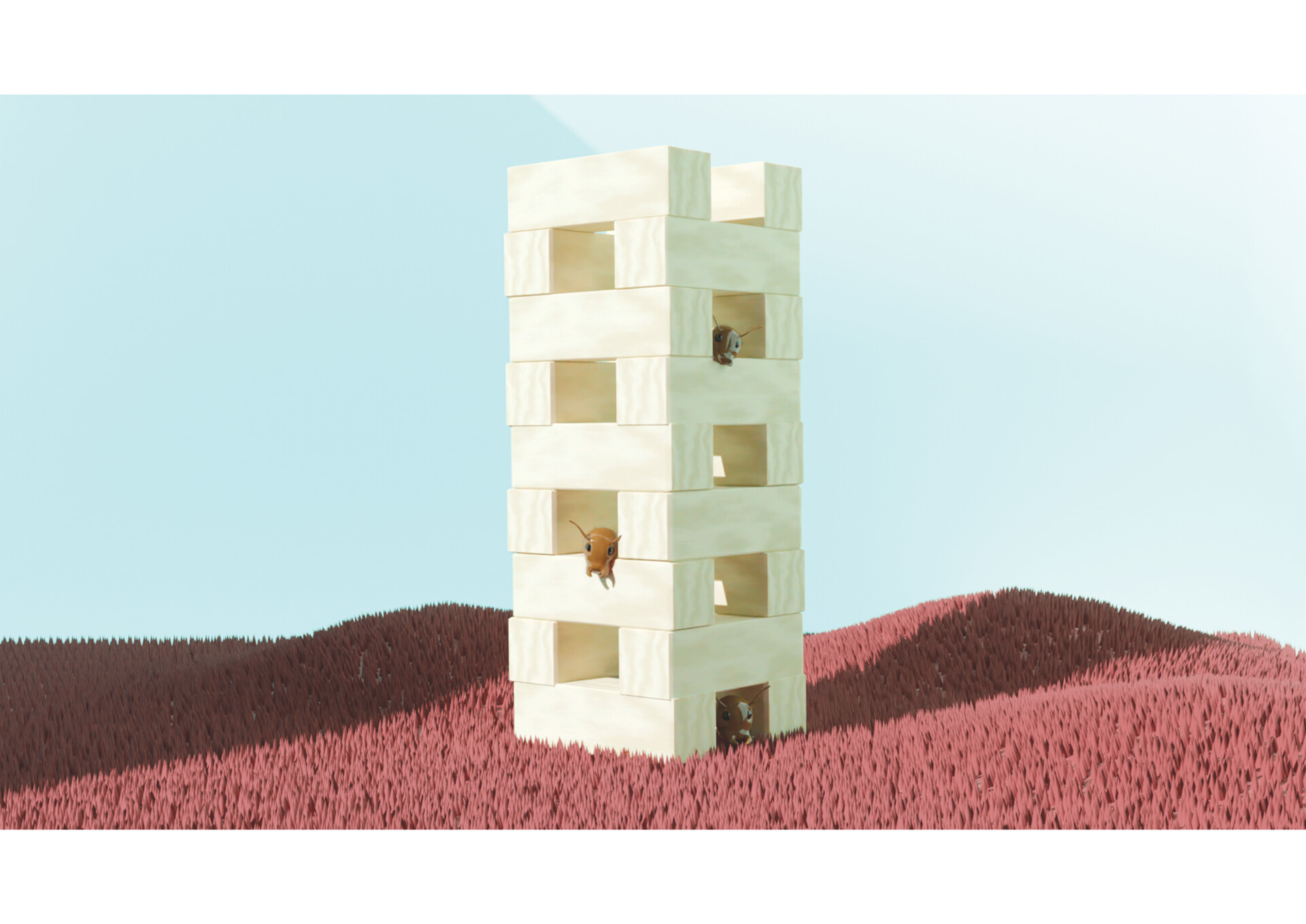 ArtStation - Ants inside a Jenga