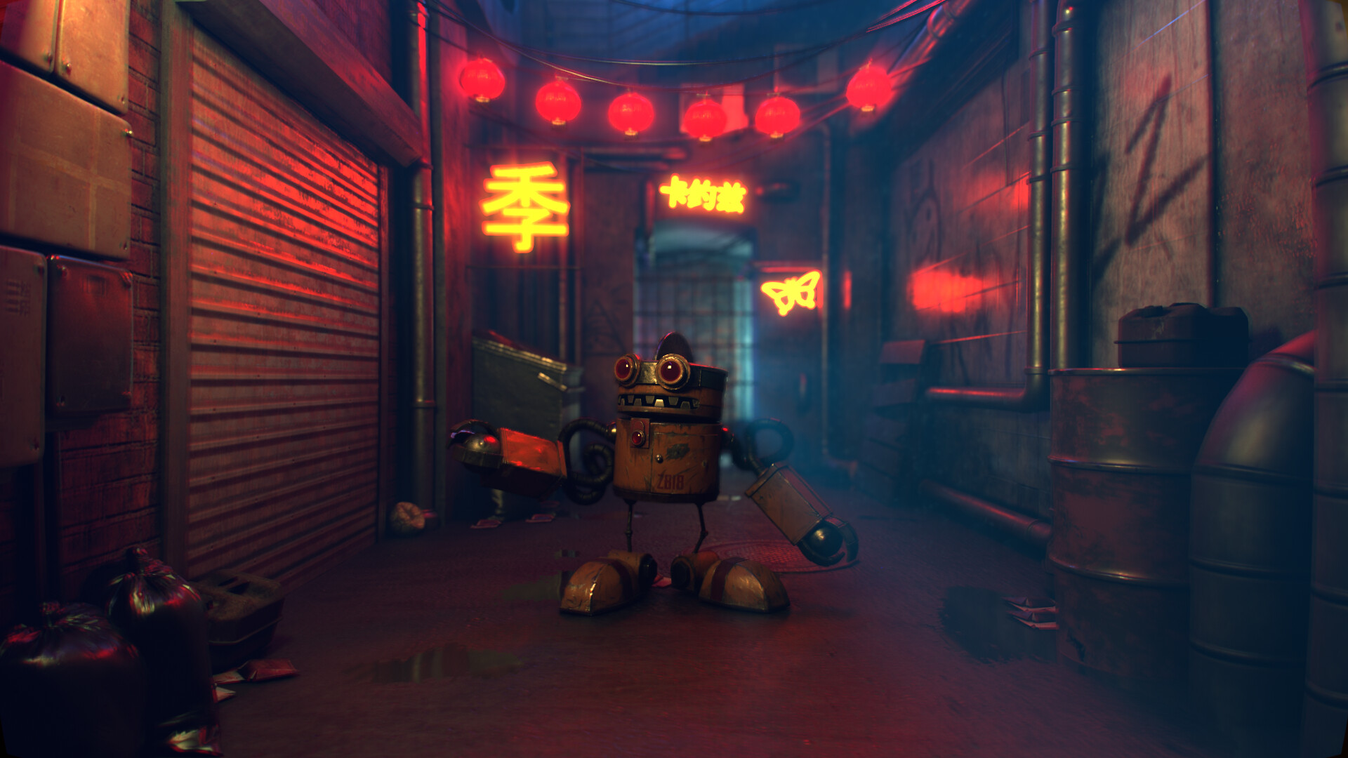 ArtStation - Robot With sci-fi environment 3d model