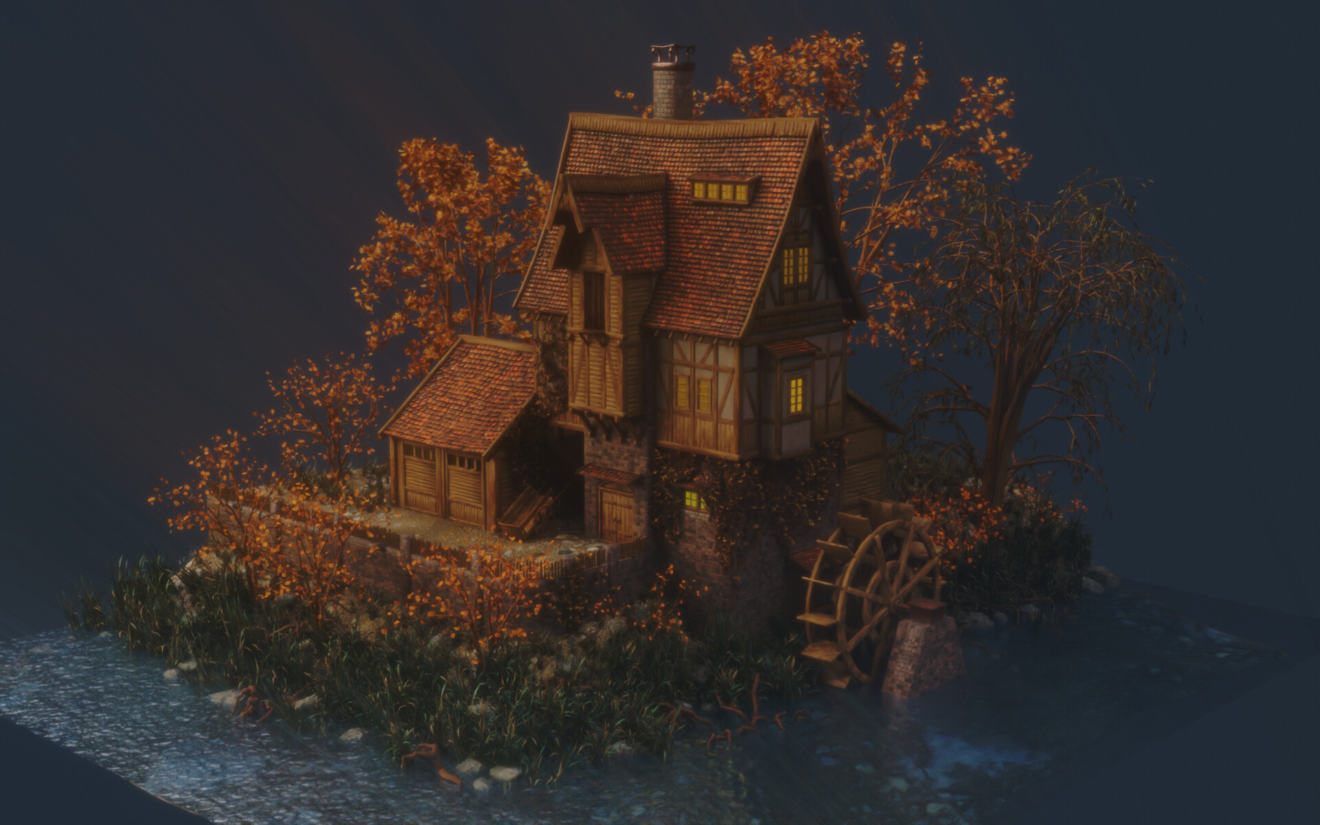 ArtStation - Medieval mill