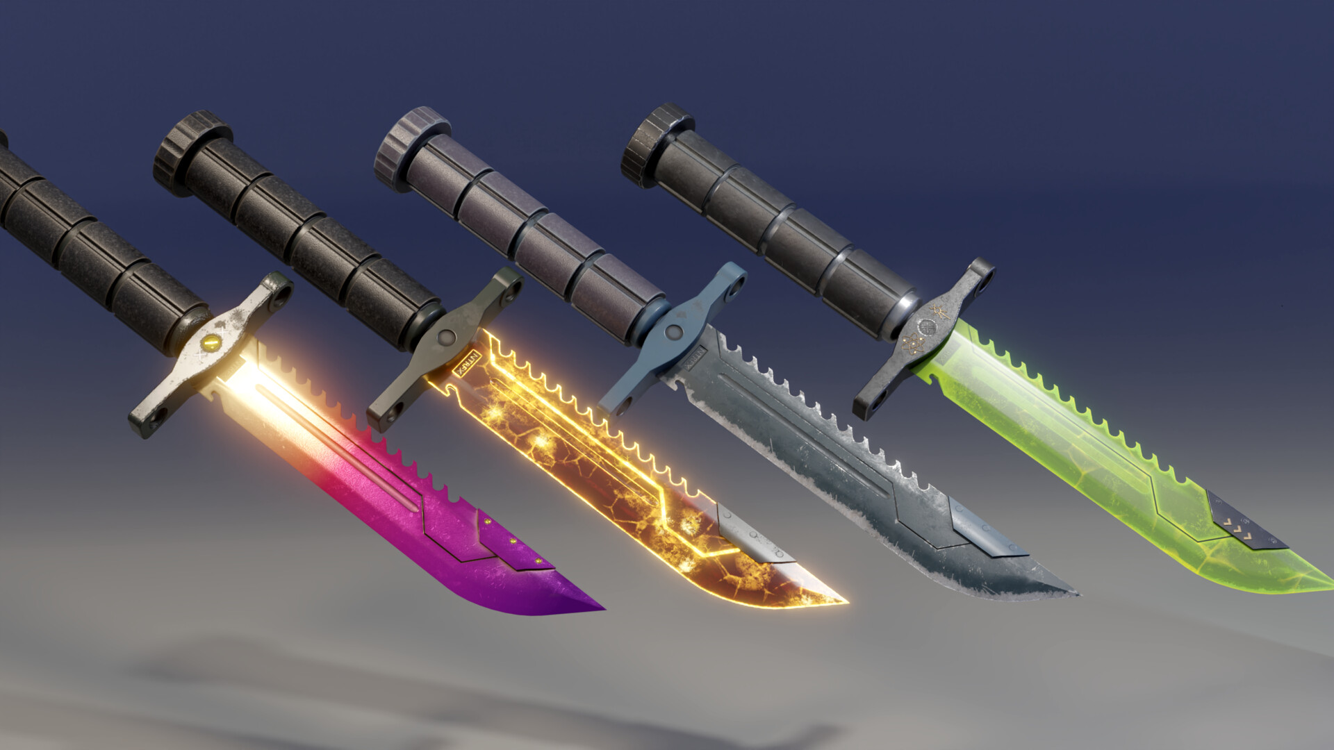 ArtStation - Knife Collection - Hard Surface & Texture Practice