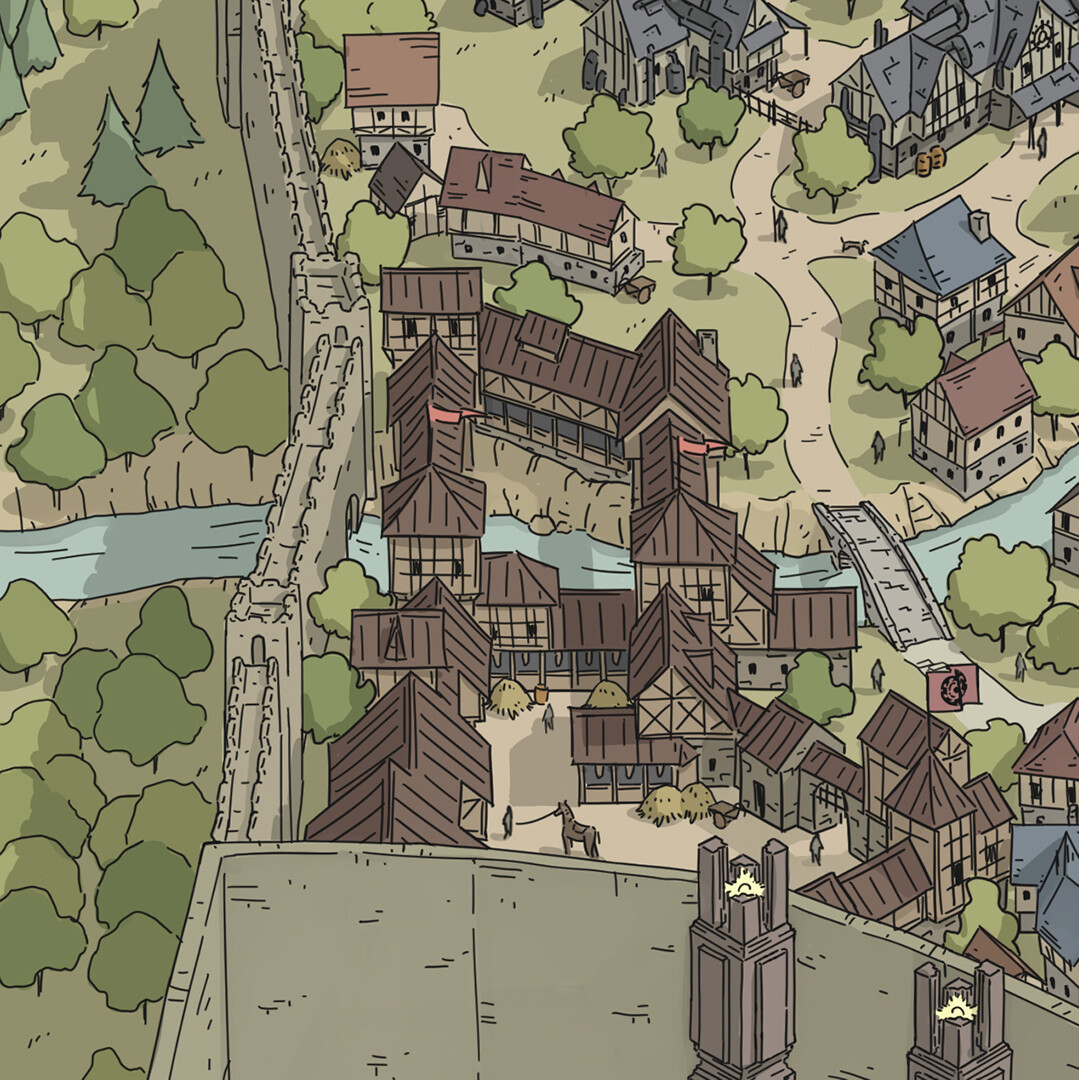 Marty Manlutac - Medieval Isometric Map