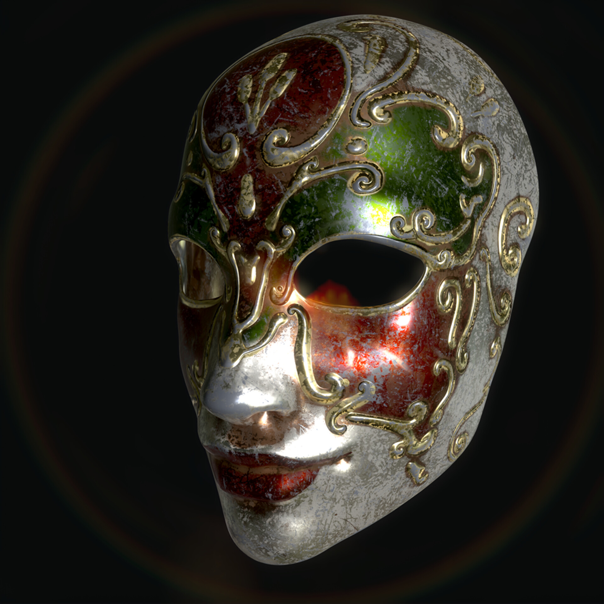 ArtStation - Venetian mask sculpt+texturing