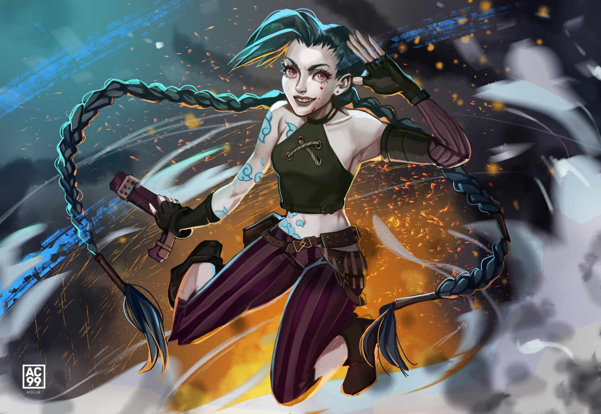ArtStation - Jinx Arcane art 2D