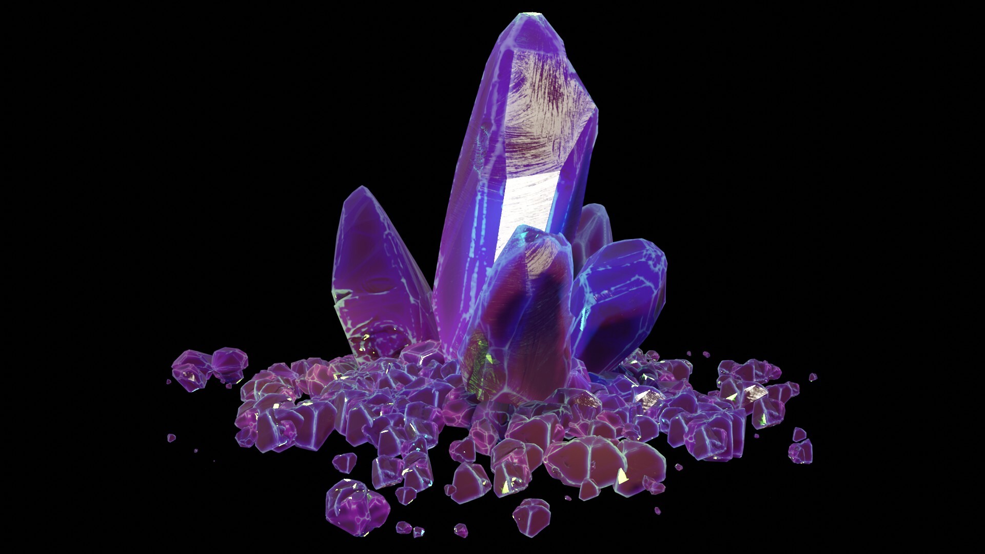 ArtStation - Stylised Crystals family