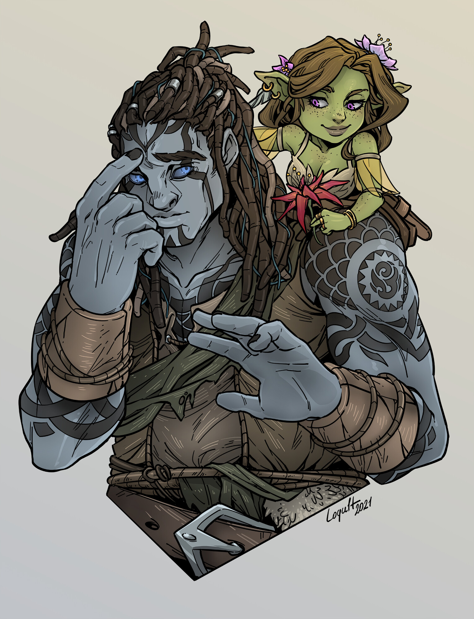 ArtStation - Vega and Blixx (commission)