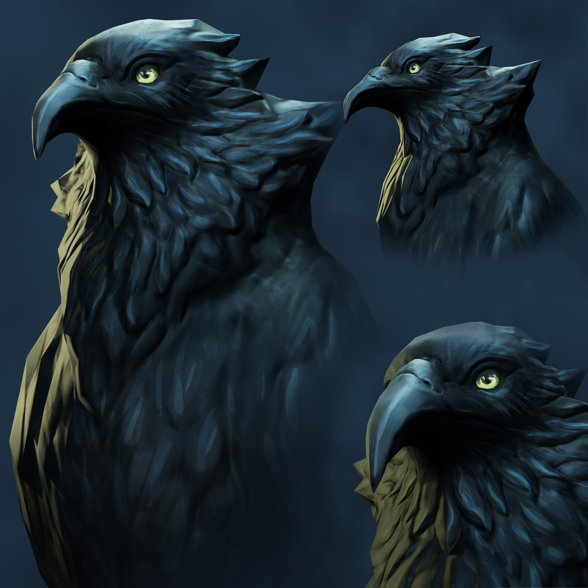 ArtStation - Low-poly Crow