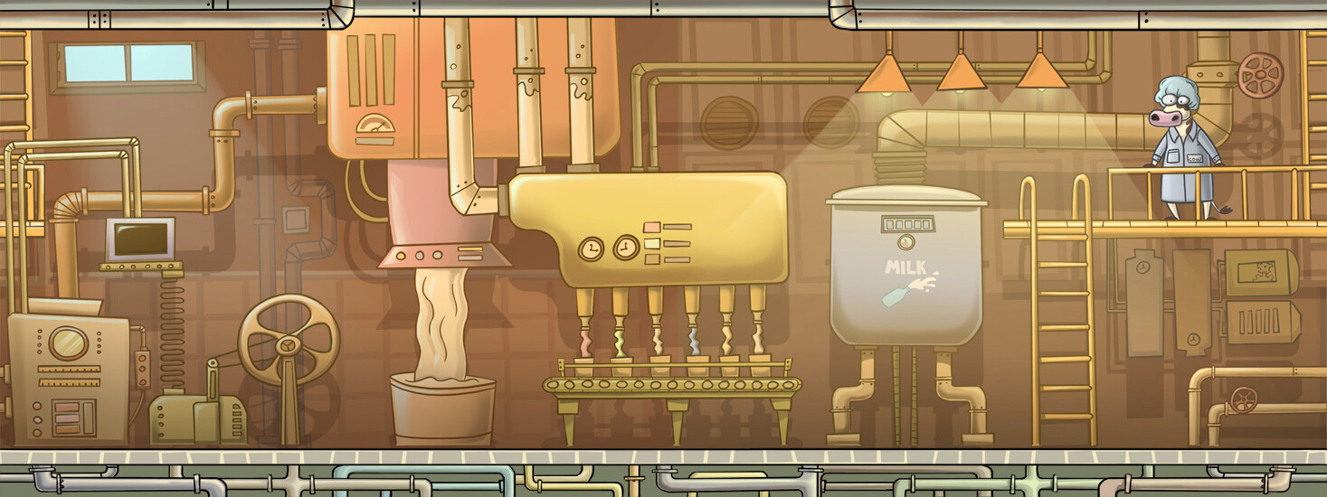 ArtStation - Factory Background design for game