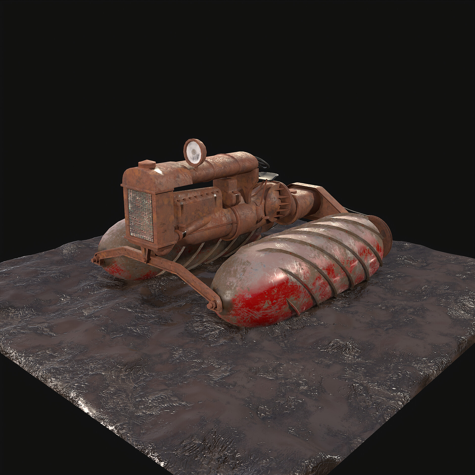 ArtStation - Fordson snowmobile