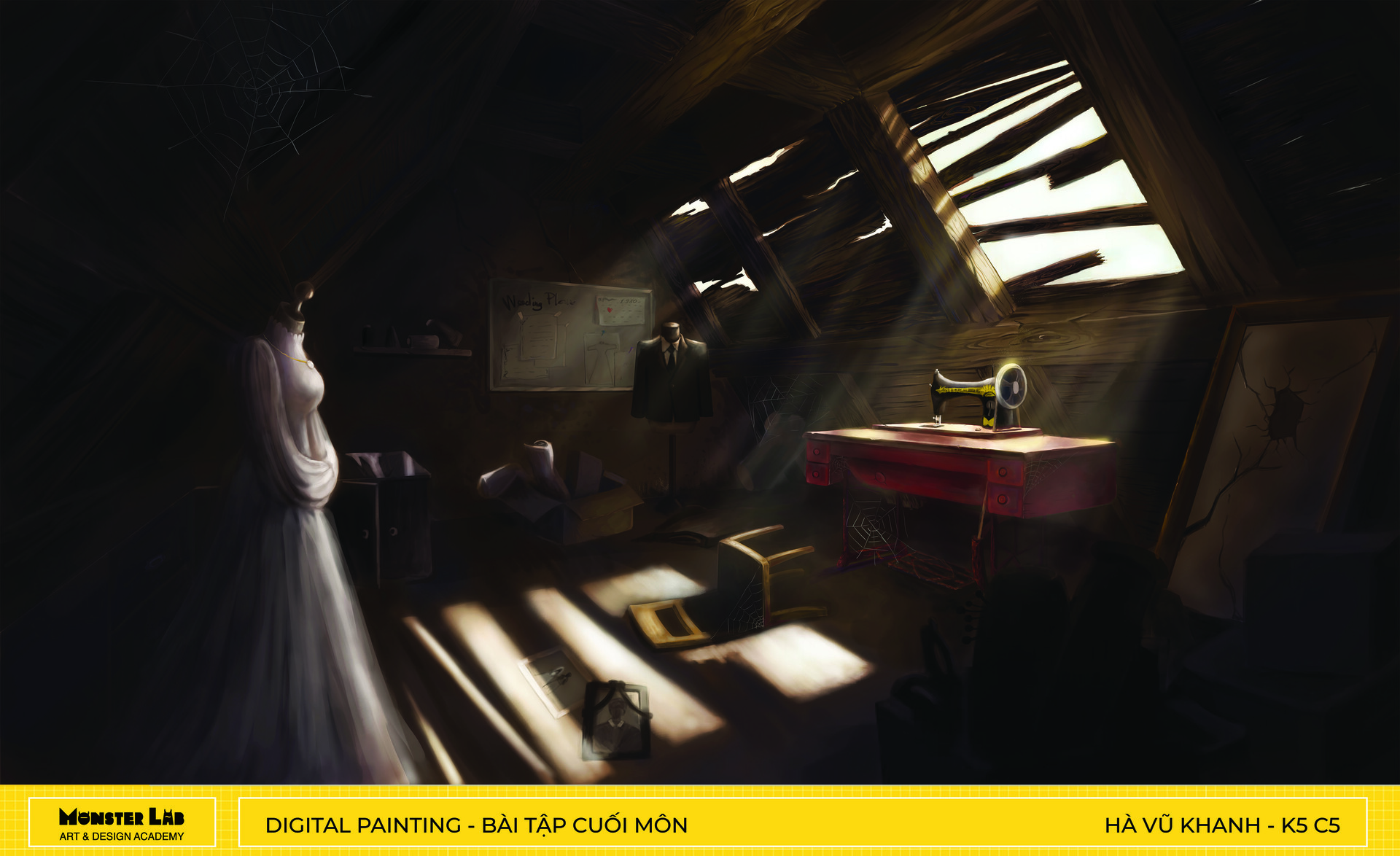academy.monsterlab - “Memorial attic” - Digital Painting Basic Exercise ...