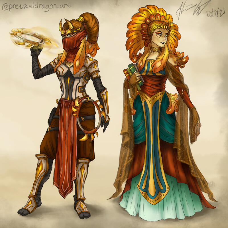 ArtStation - Character Design for Anani, Nobility and Fighter