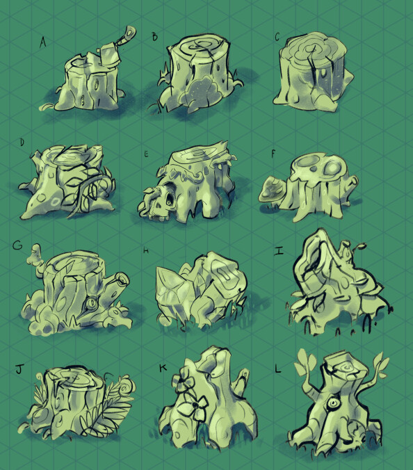 ArtStation - Prop Design - Stumps