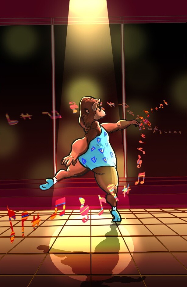 ArtStation - monkey dancing while listening some music