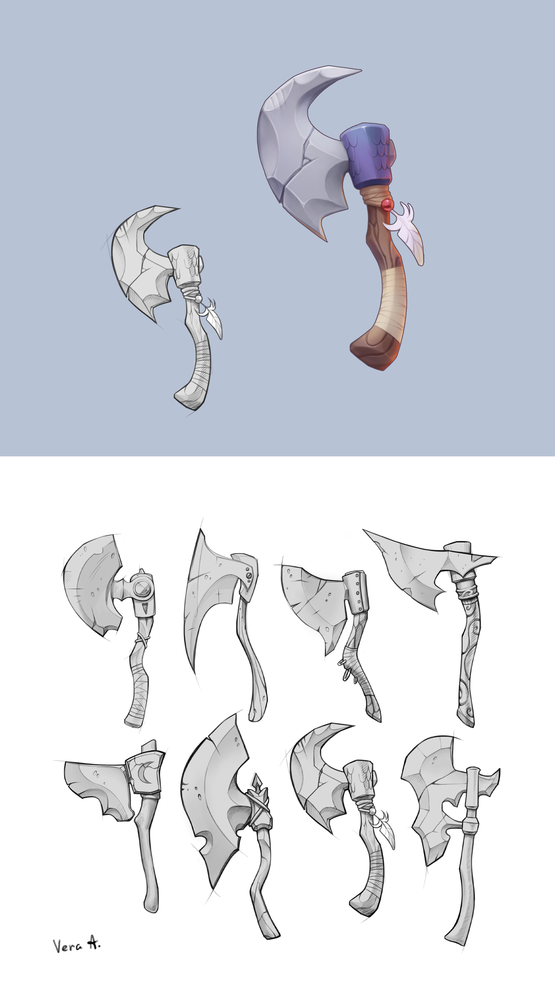 ArtStation - Axe concept sketches