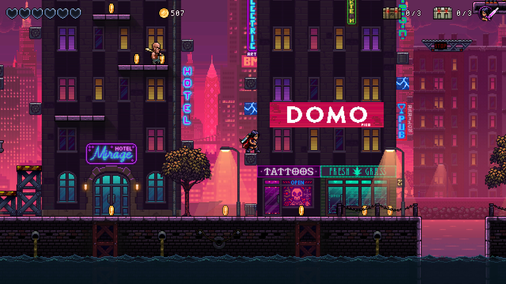 Platform Game City Background