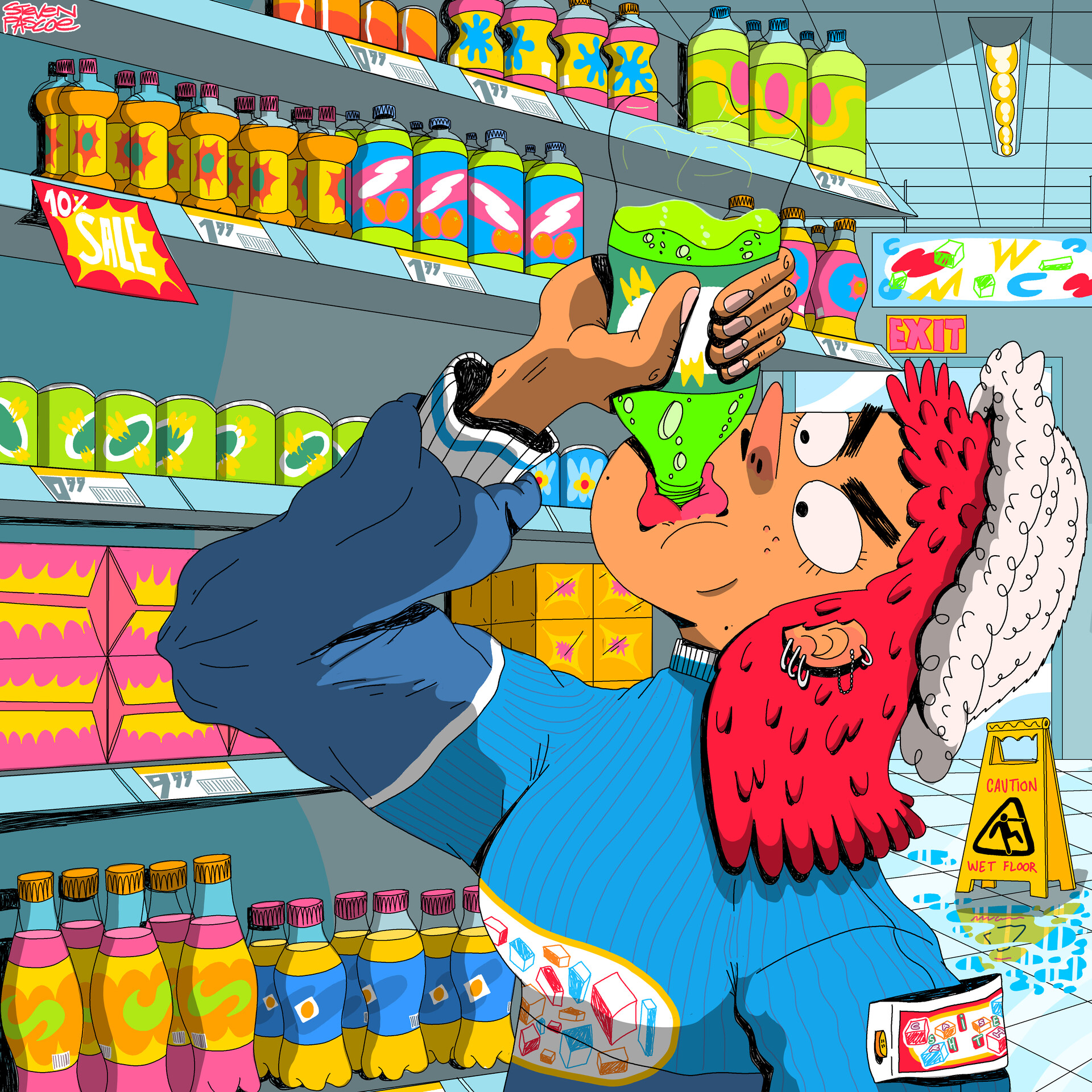 ArtStation - Supermarket soda chug