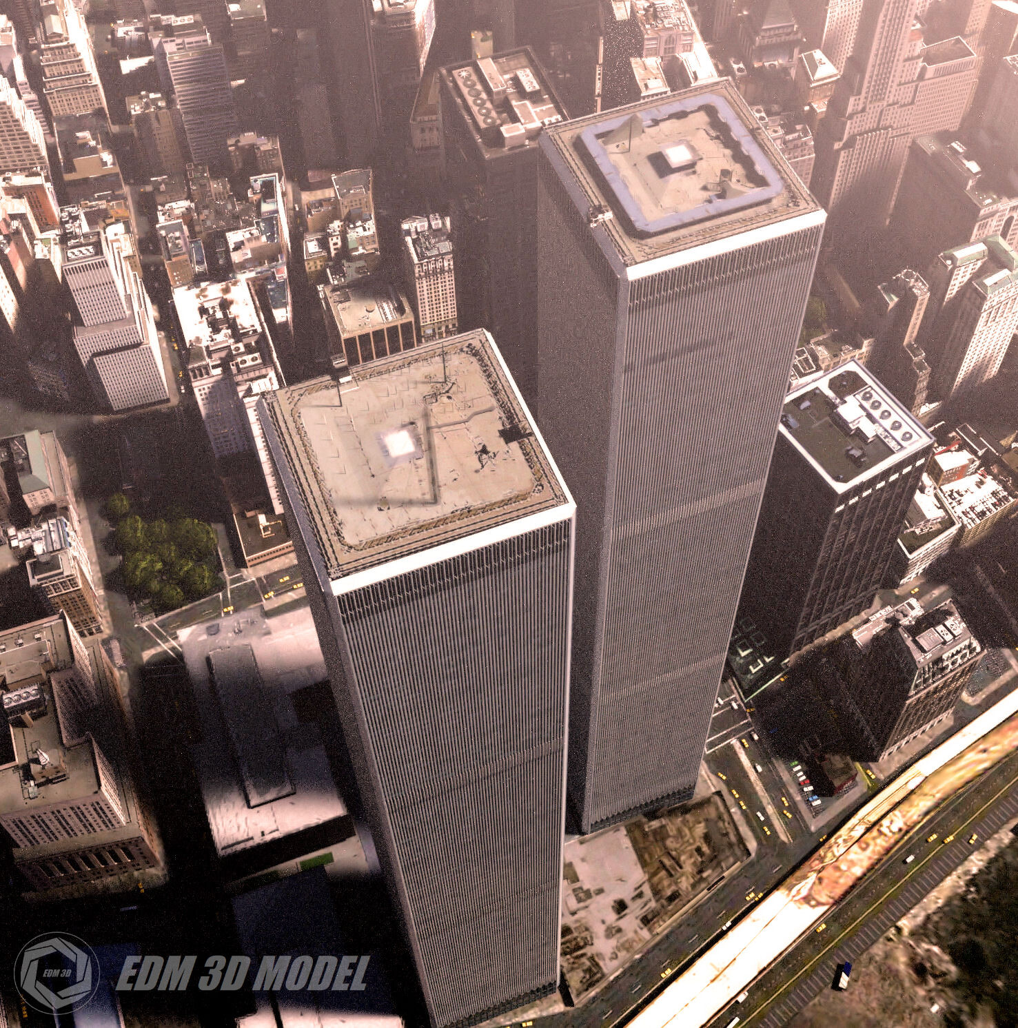 ArtStation - missed twin towers big 3d scene