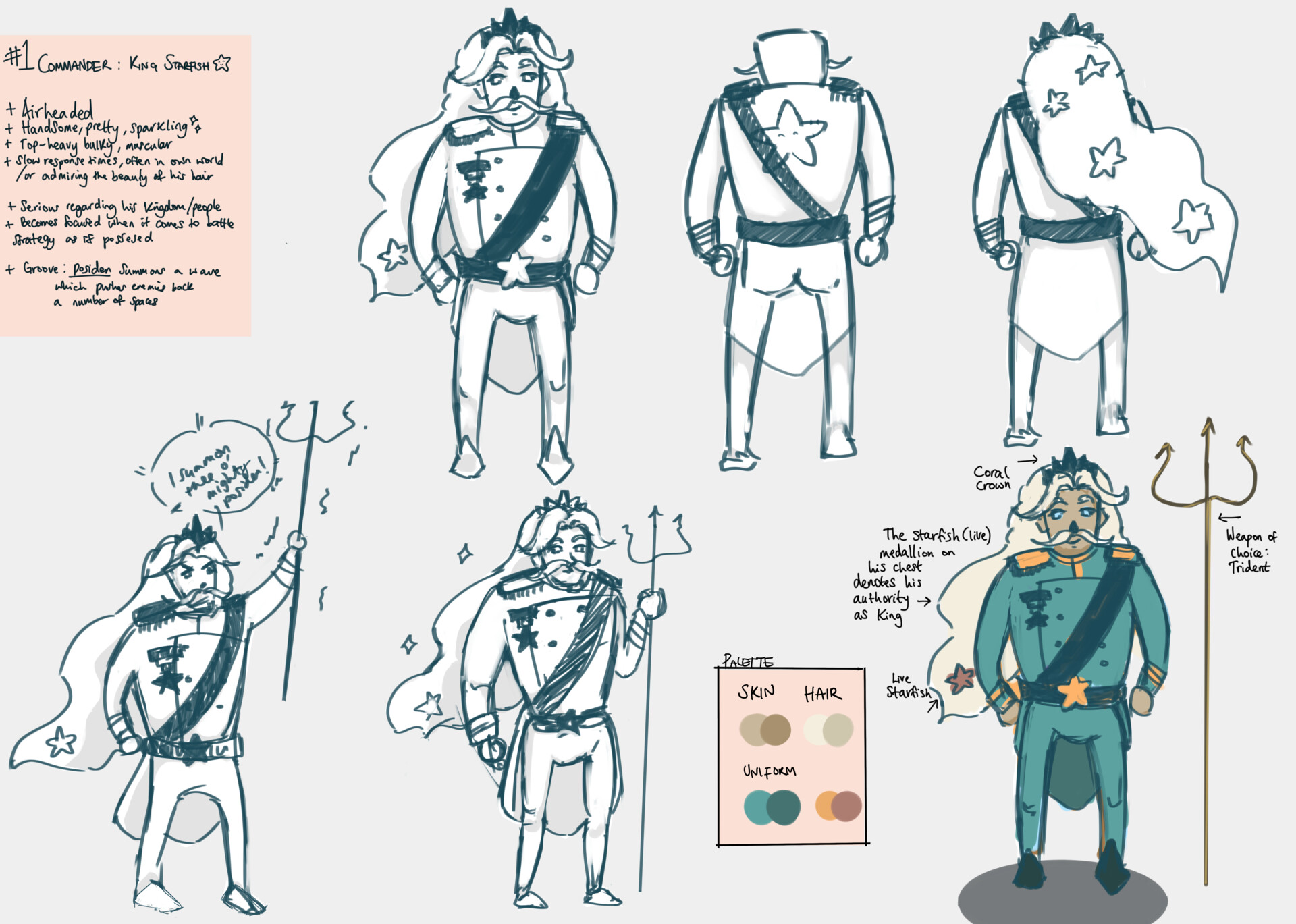 ArtStation - King Starfish - Wargroove inspired commander