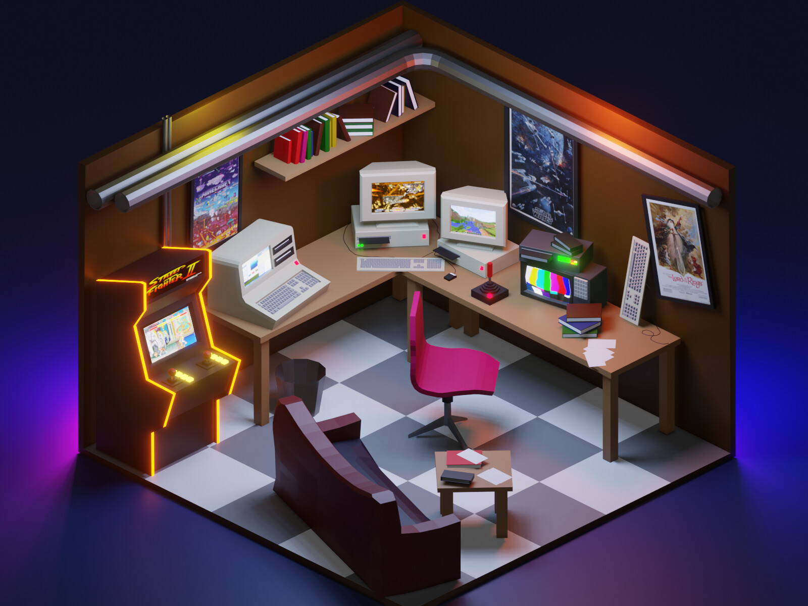 ArtStation - Isometric Messy Room