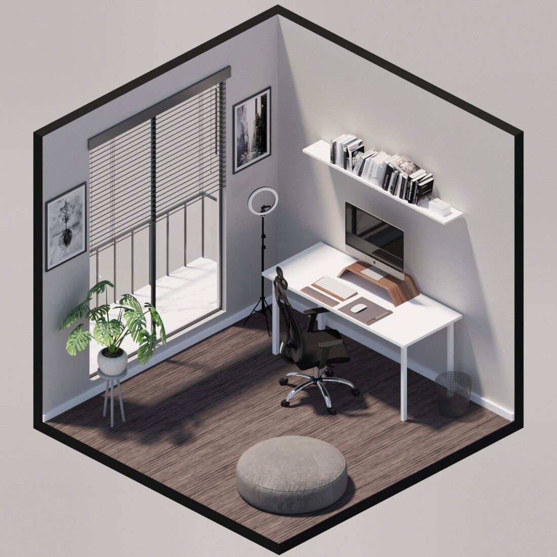 ArtStation - Isometric Software Developer Room