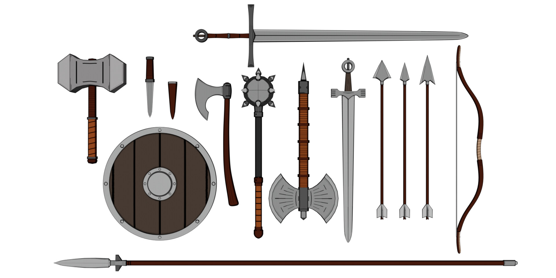 ArtStation - Anime shaded medieval weaponry