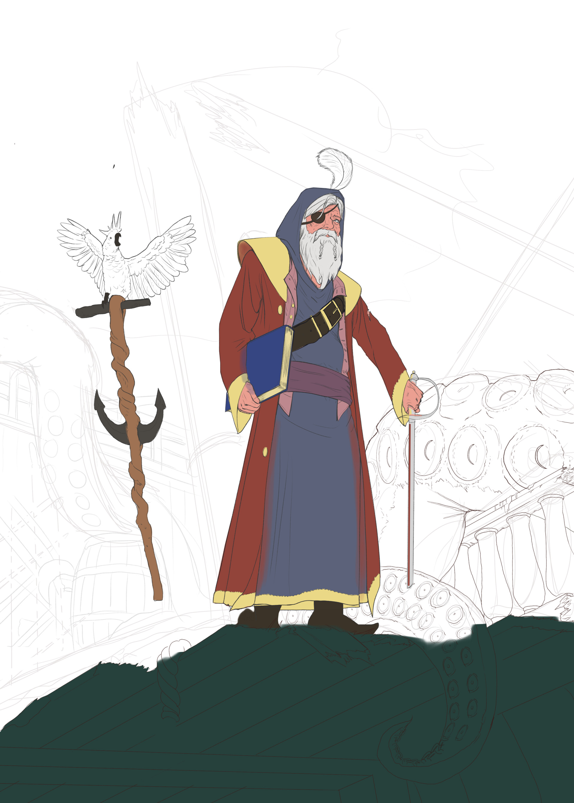 Michael Edward Mizusawa - Captain Corselli Magic the Gathering card