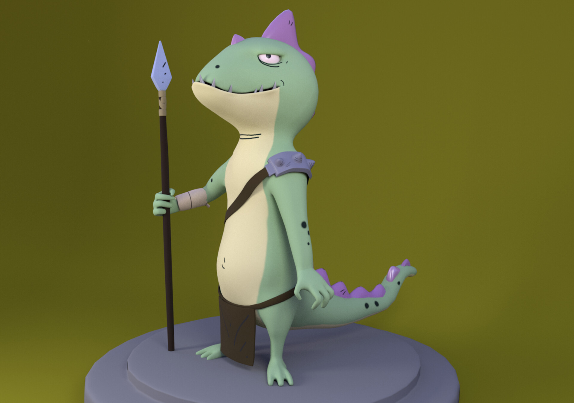 ArtStation - Lizard warrior render