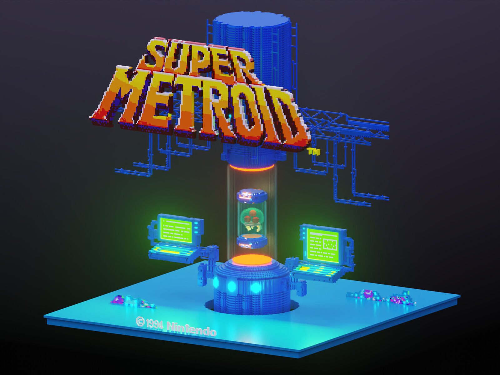 Frederik Verhagen - Super Metroid Start Screen