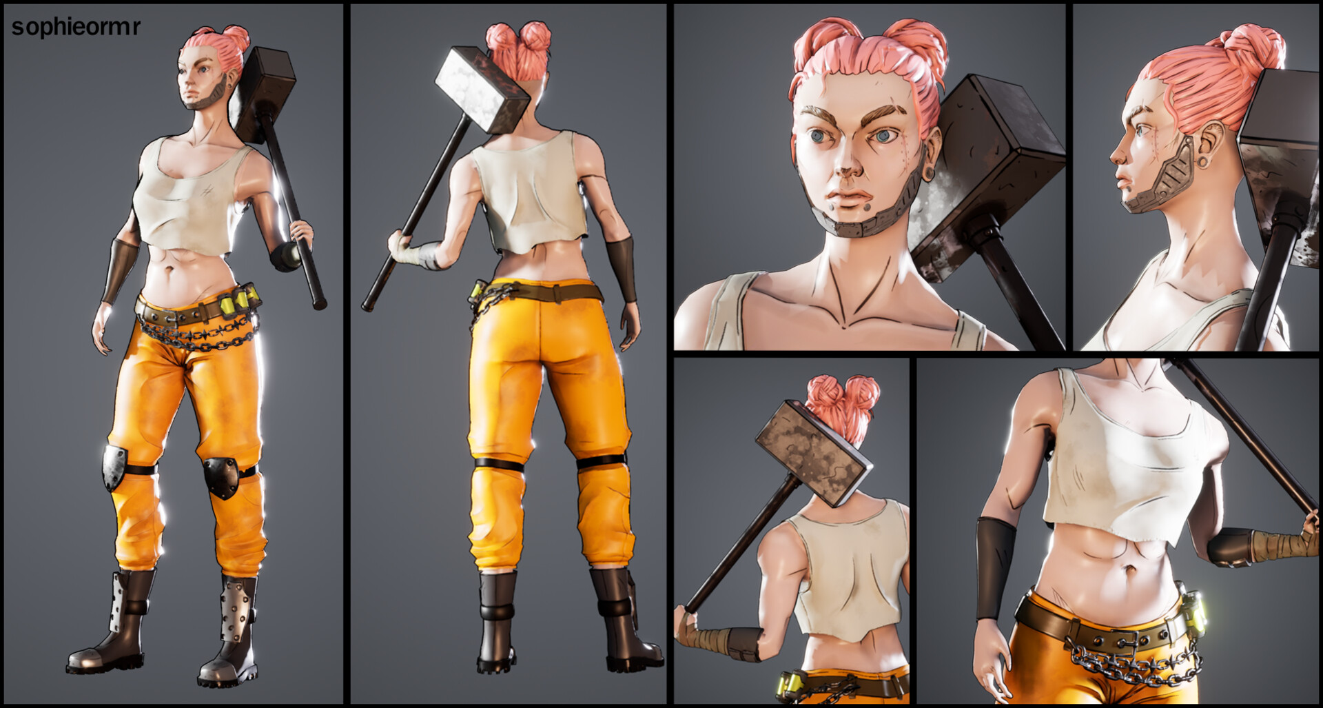 ArtStation - Borderlands Psycho Inspired Character