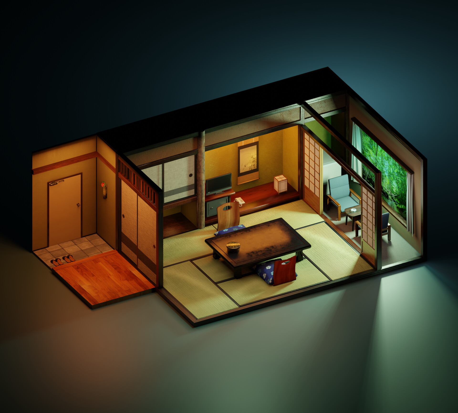 ArtStation - Ryokan - Japanese traditional inn