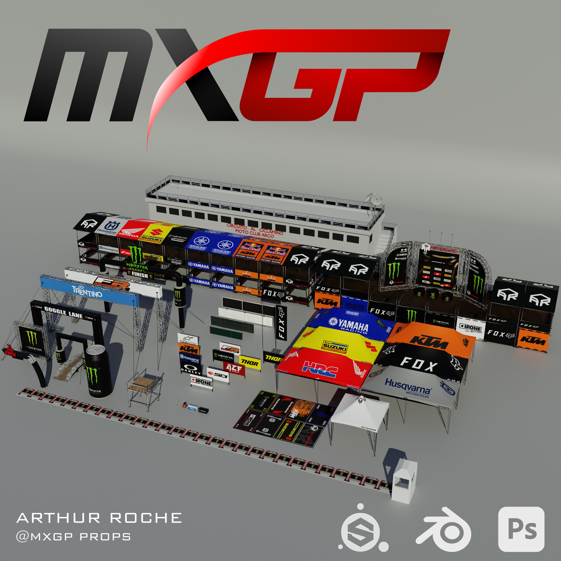 ArtStation - Modular Object | MXGP Pack