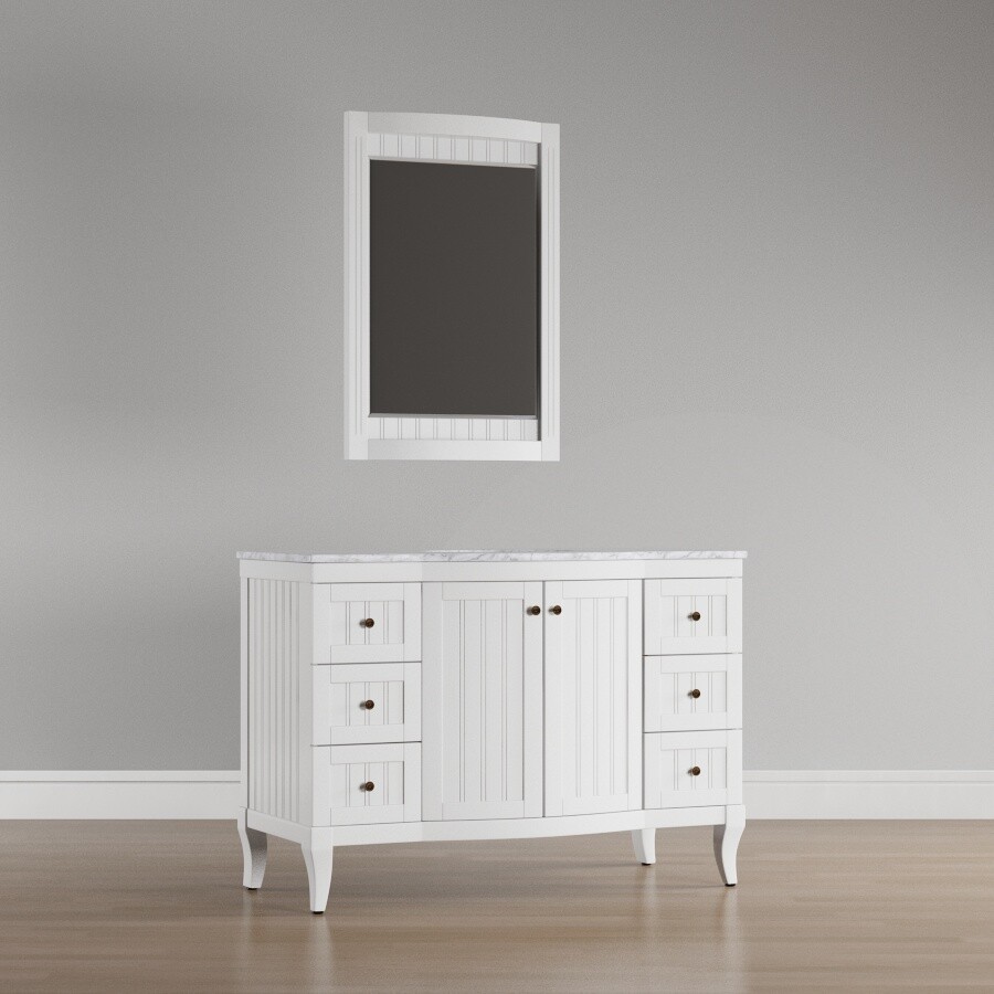 ArtStation - Verona Vanity In White With Marble Top