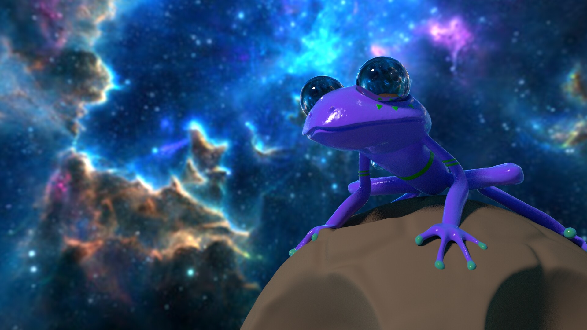 frog in space