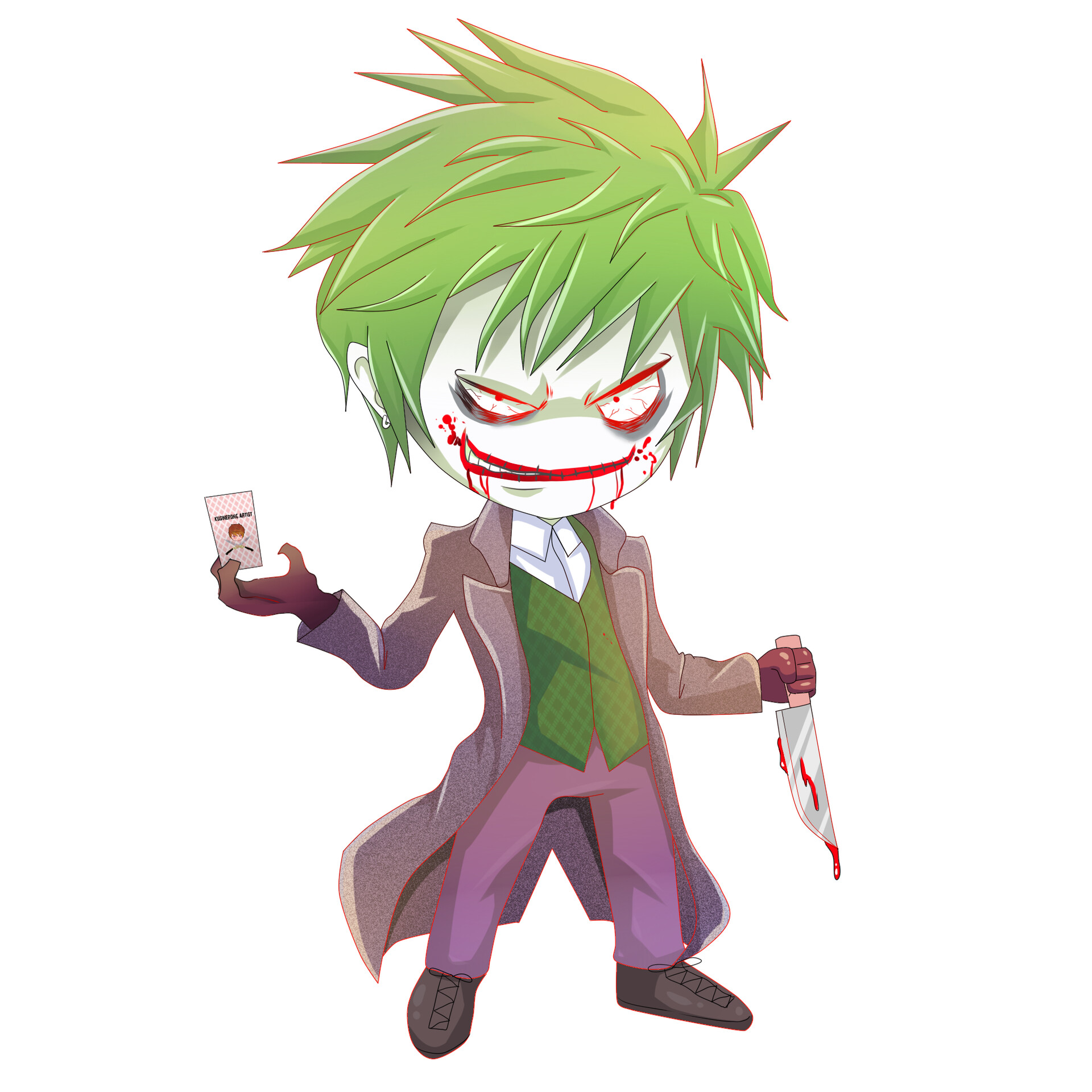 How To Draw Chibi Joker