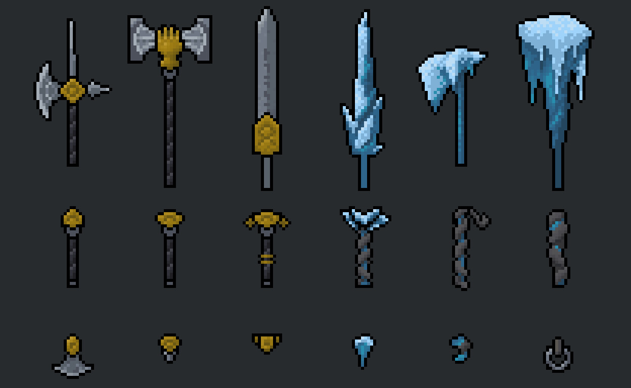 Ian Warner - Weapons Drawn: Weapon Sprites